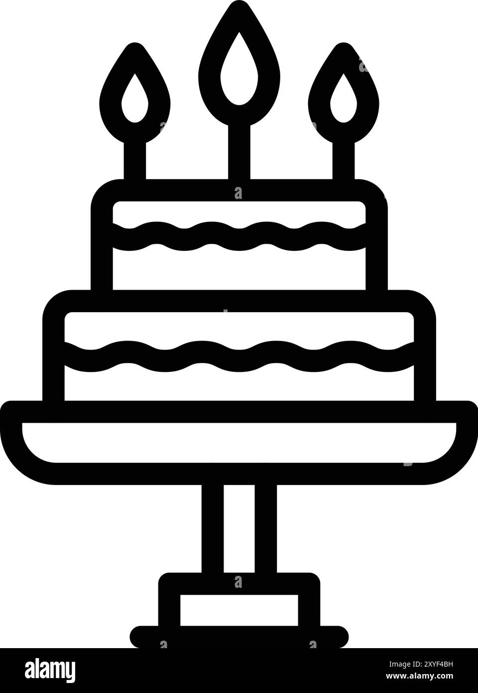 Birthday Cake Vector Icon Design Illustration Stock Vector Image & Art ...