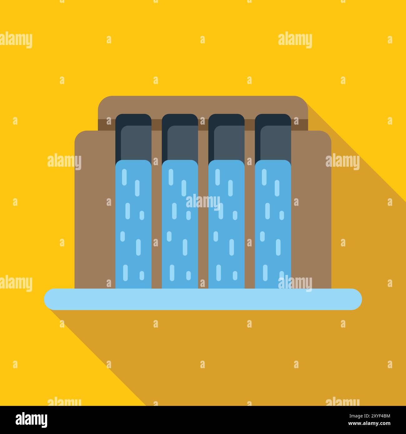 Hydroelectric power plant generating clean energy from water flowing ...