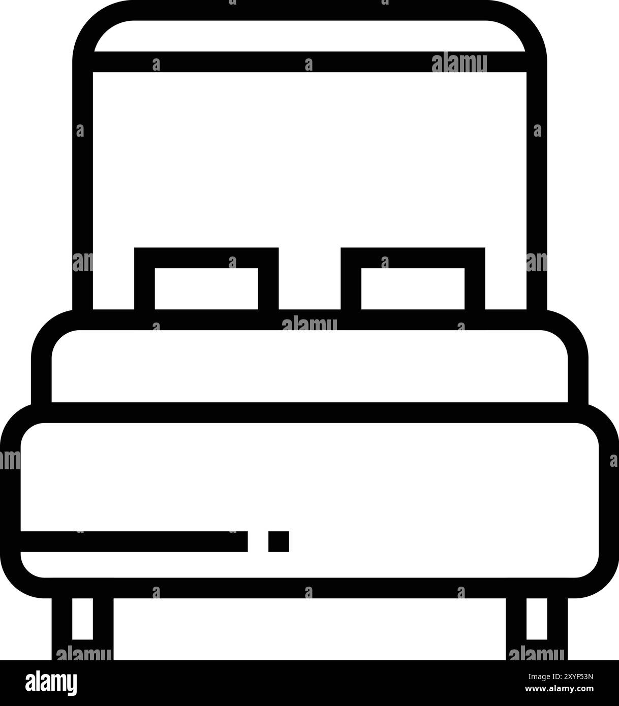 Simple bed vector illustration Black and White Stock Photos & Images ...