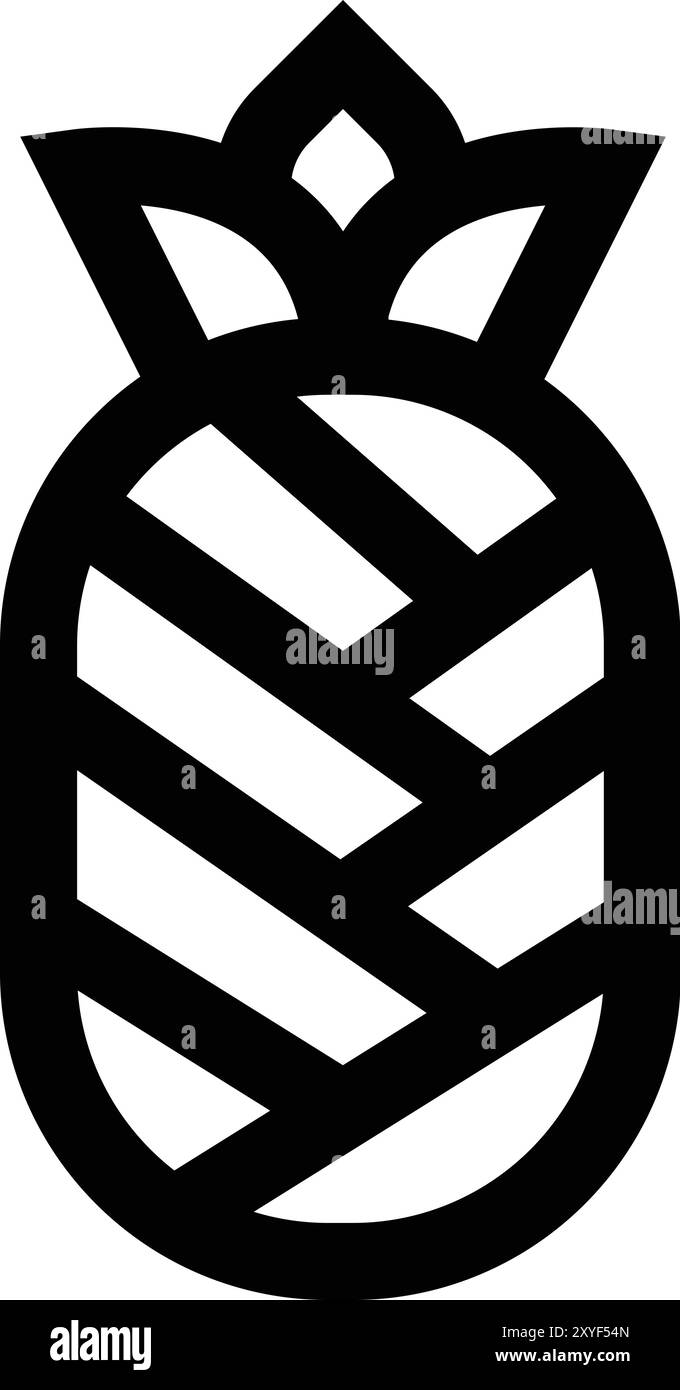 Pineapple clipart vector vectors Black and White Stock Photos & Images ...