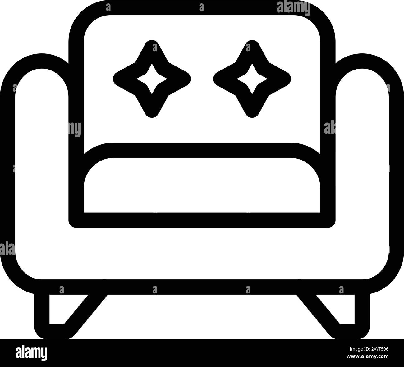 Armchair Vector Icon Design Illustration Stock Vector Image & Art - Alamy