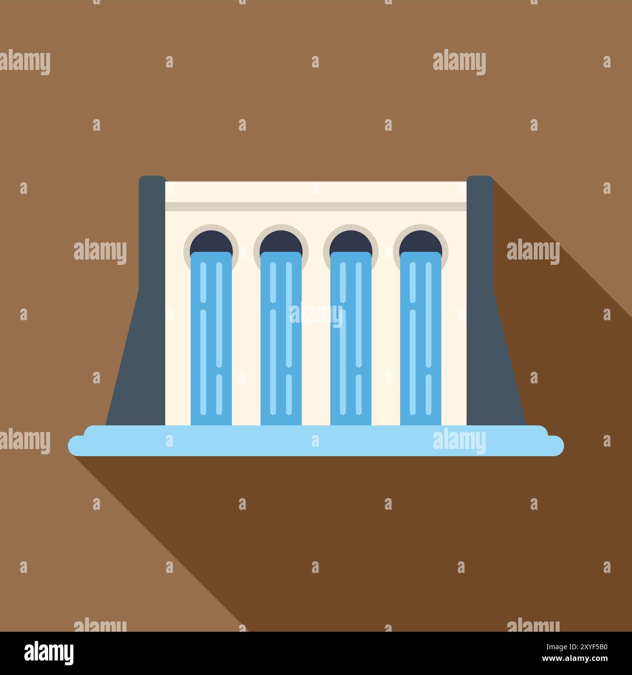 Hydroelectric power plant is generating renewable energy using a dam to ...