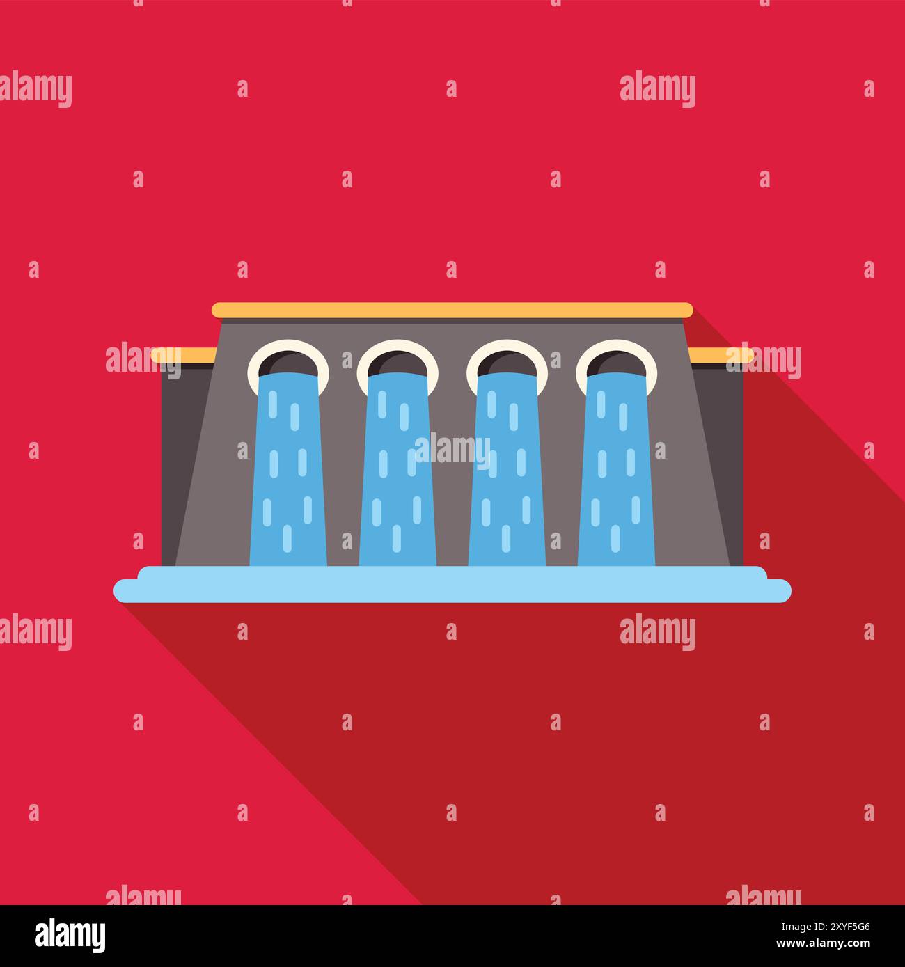 Water dam generating hydroelectric power as a source of sustainable and ...