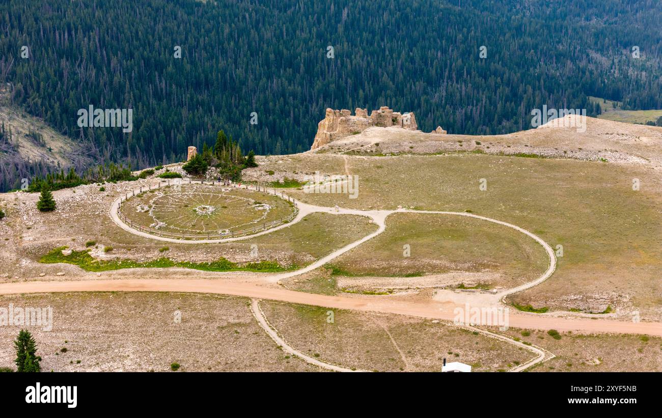 Photograph of the Bighorn Medicine Wheel, a remote site sacred to ...