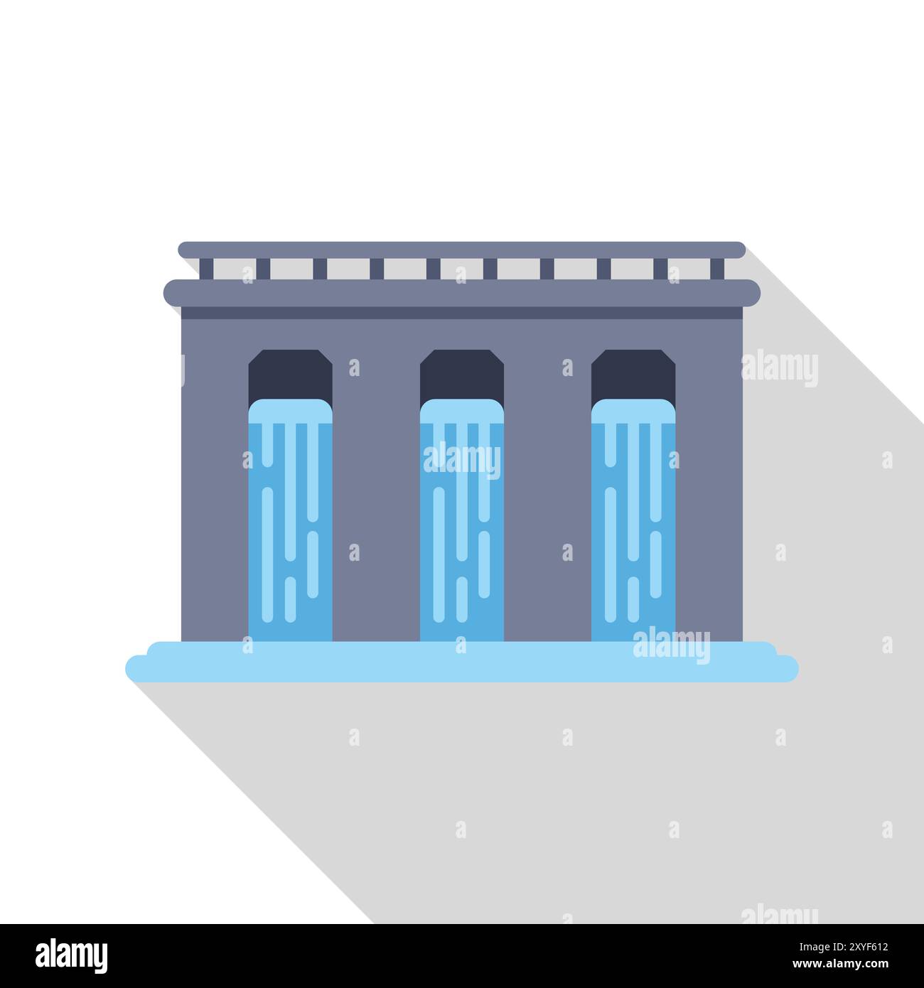 Water flowing through the dam is generating clean and renewable ...