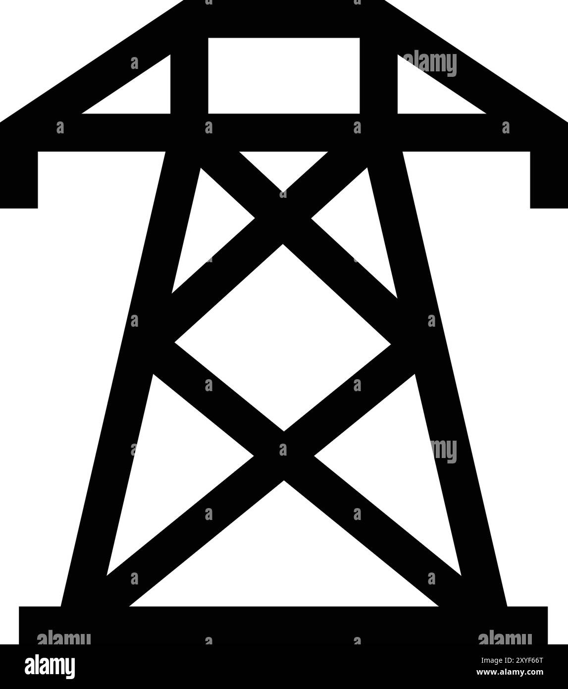 Electric Tower Vector Icon Design Illustration Stock Vector Image & Art ...