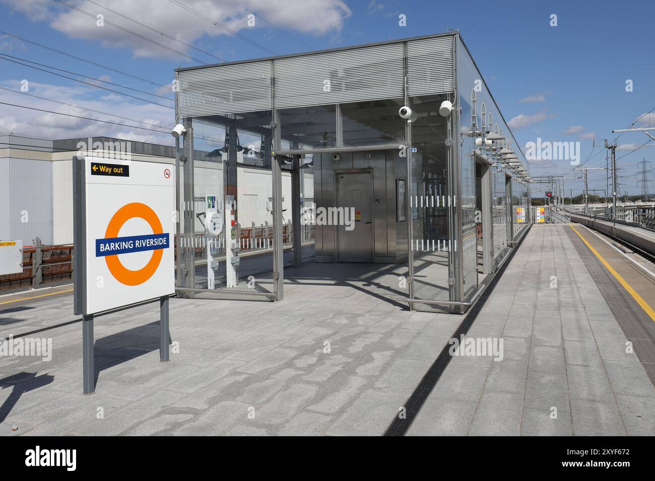 Platforms at the newly completed Barking Riverside Station in east ...