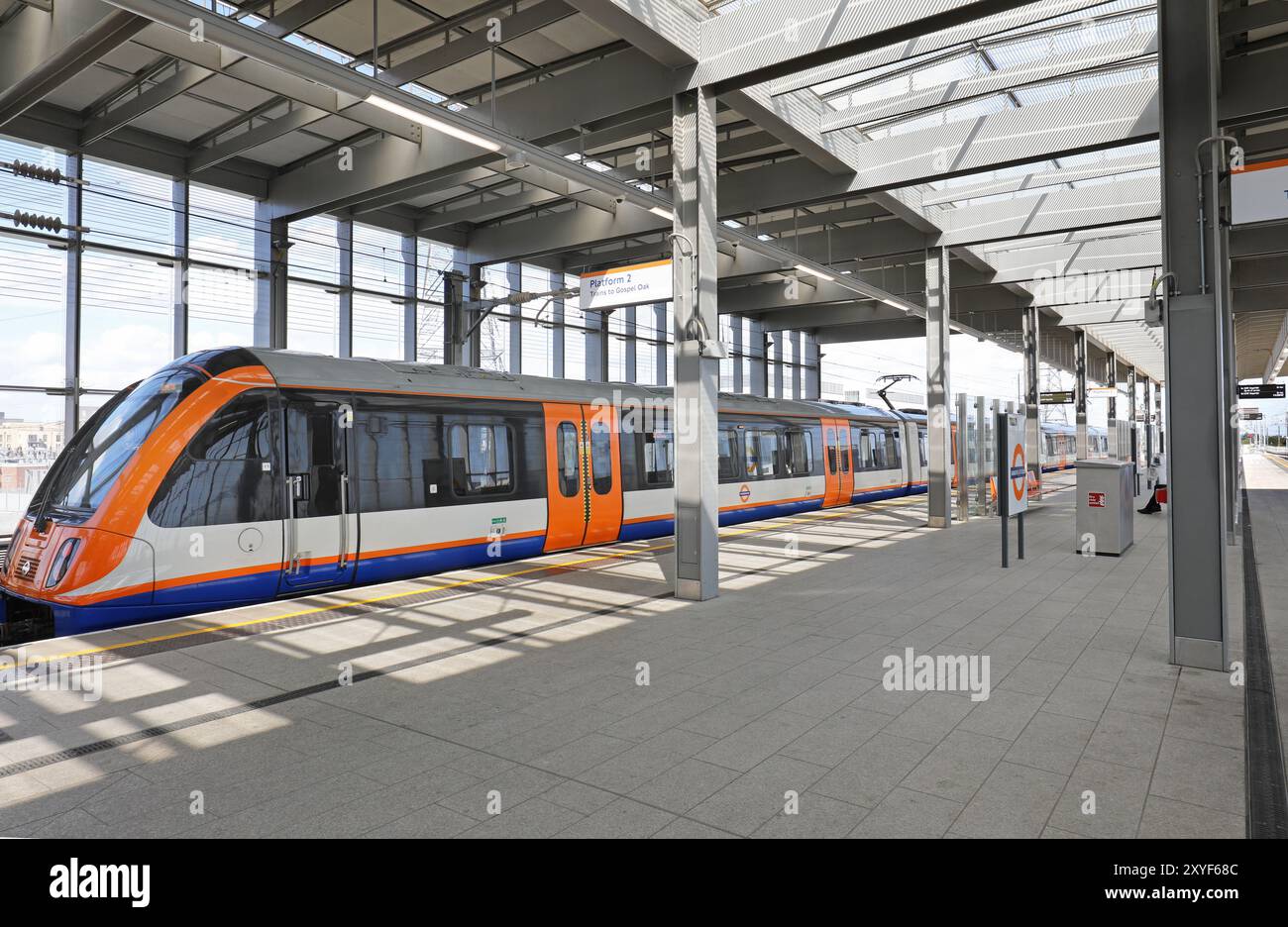 Platforms at the newly completed Barking Riverside Station in east ...