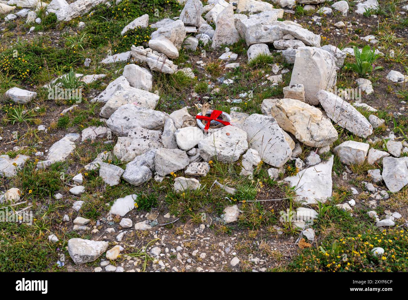 Photograph of the Bighorn Medicine Wheel, a remote site sacred to ...