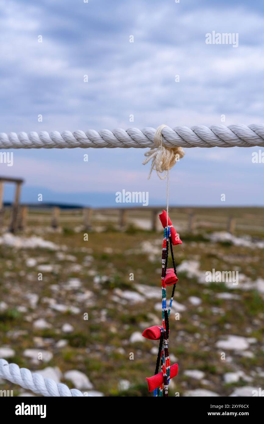 Photograph of the Bighorn Medicine Wheel, a remote site sacred to ...