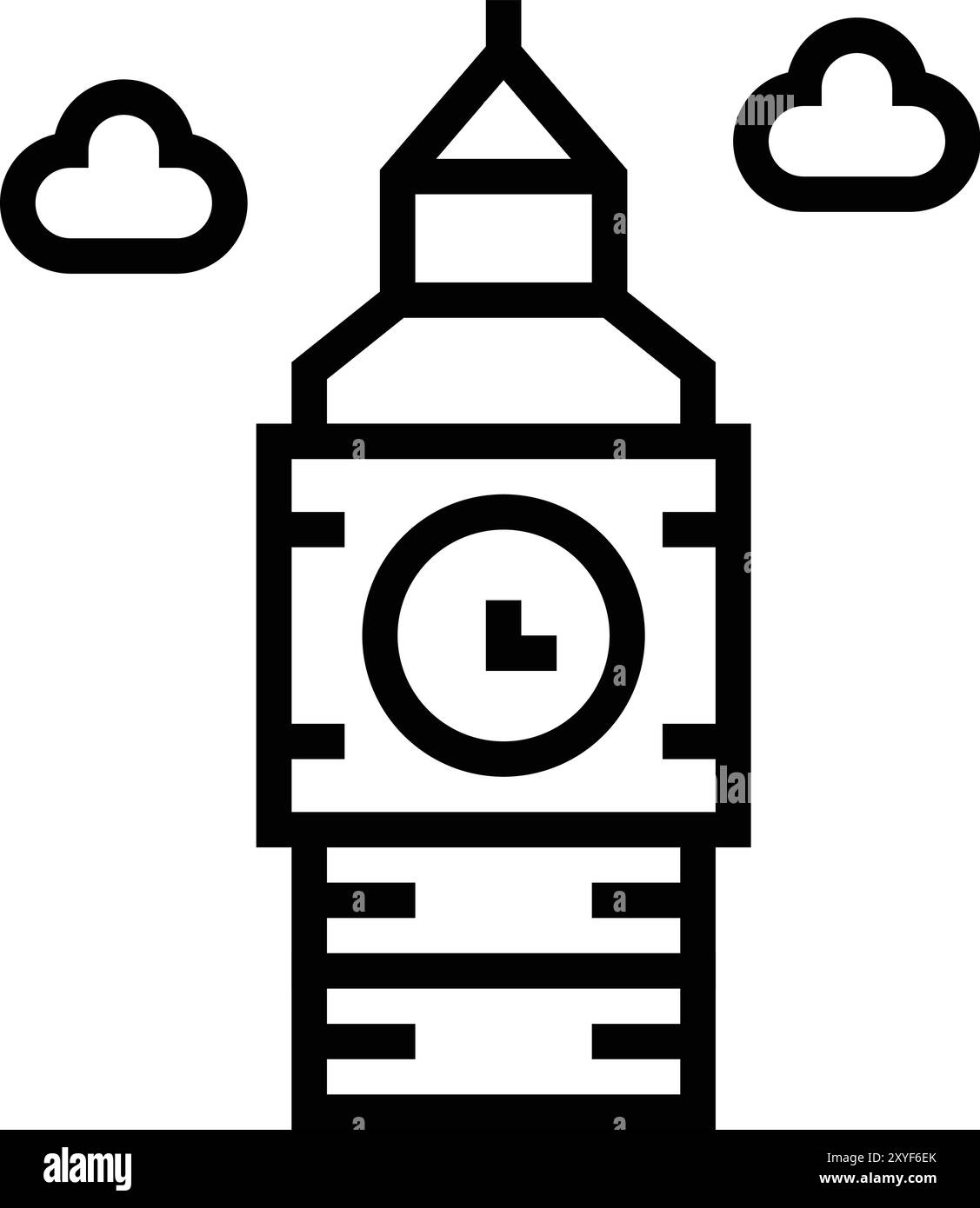 Big ben clock Vector Icon Design Illustration Stock Vector Image & Art ...