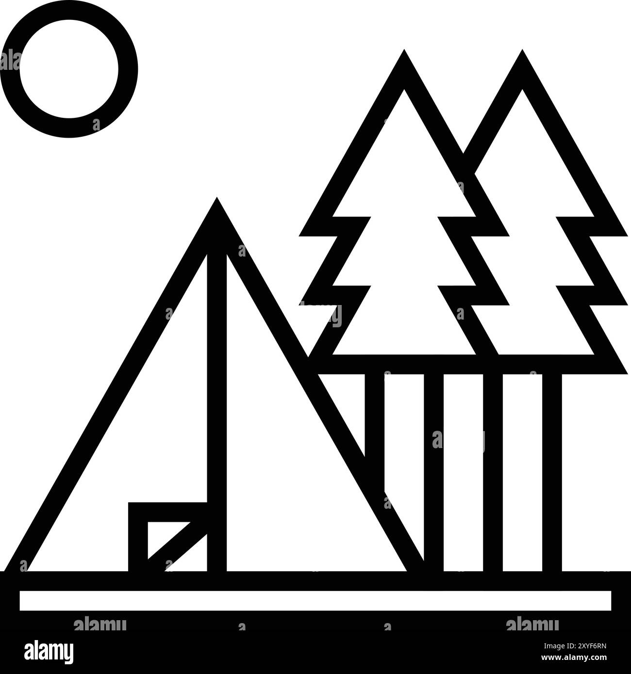 Camping icons isolated design Black and White Stock Photos & Images - Alamy