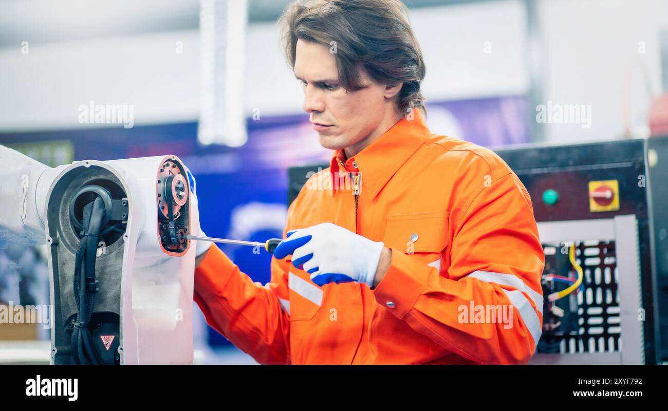 Maintenance engineering repair automatic welding robotic arm machine at ...