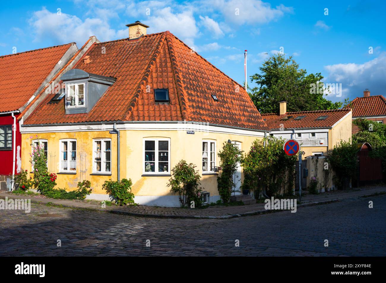 Praesto, Seeland, Denmark, July 22, 2024 - Colorful houses at the ...