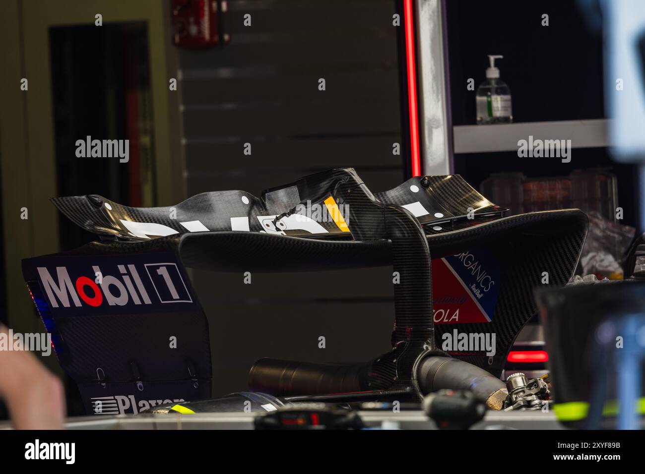 Autodromo di Monza, Monza, Italy. 29.August.2024; Rear wing of Redbull Racing F1 car in the ...