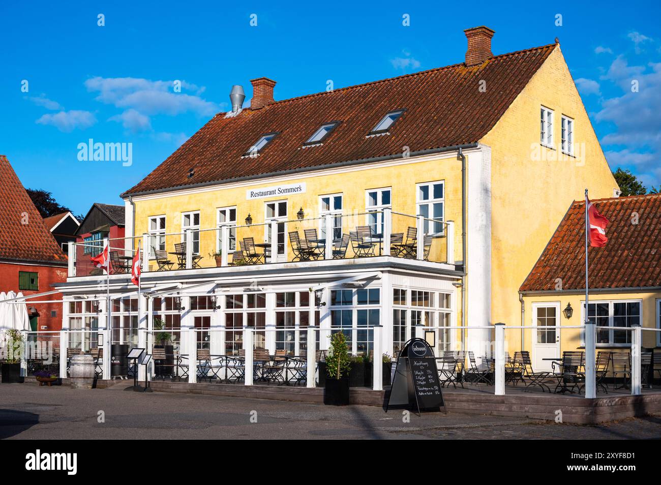 Praesto, Seeland, Denmark, July 22, 2024 - Colorful houses at the ...
