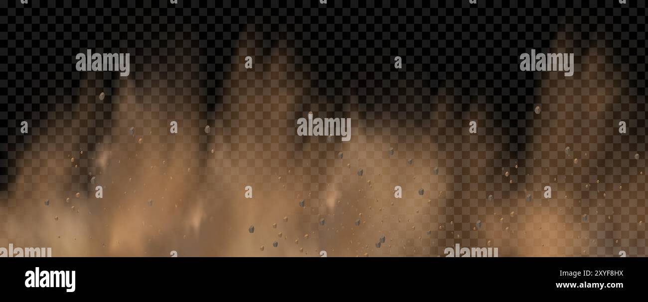 Brown sandstorm splash and dirty ground with a textured wind effect ...