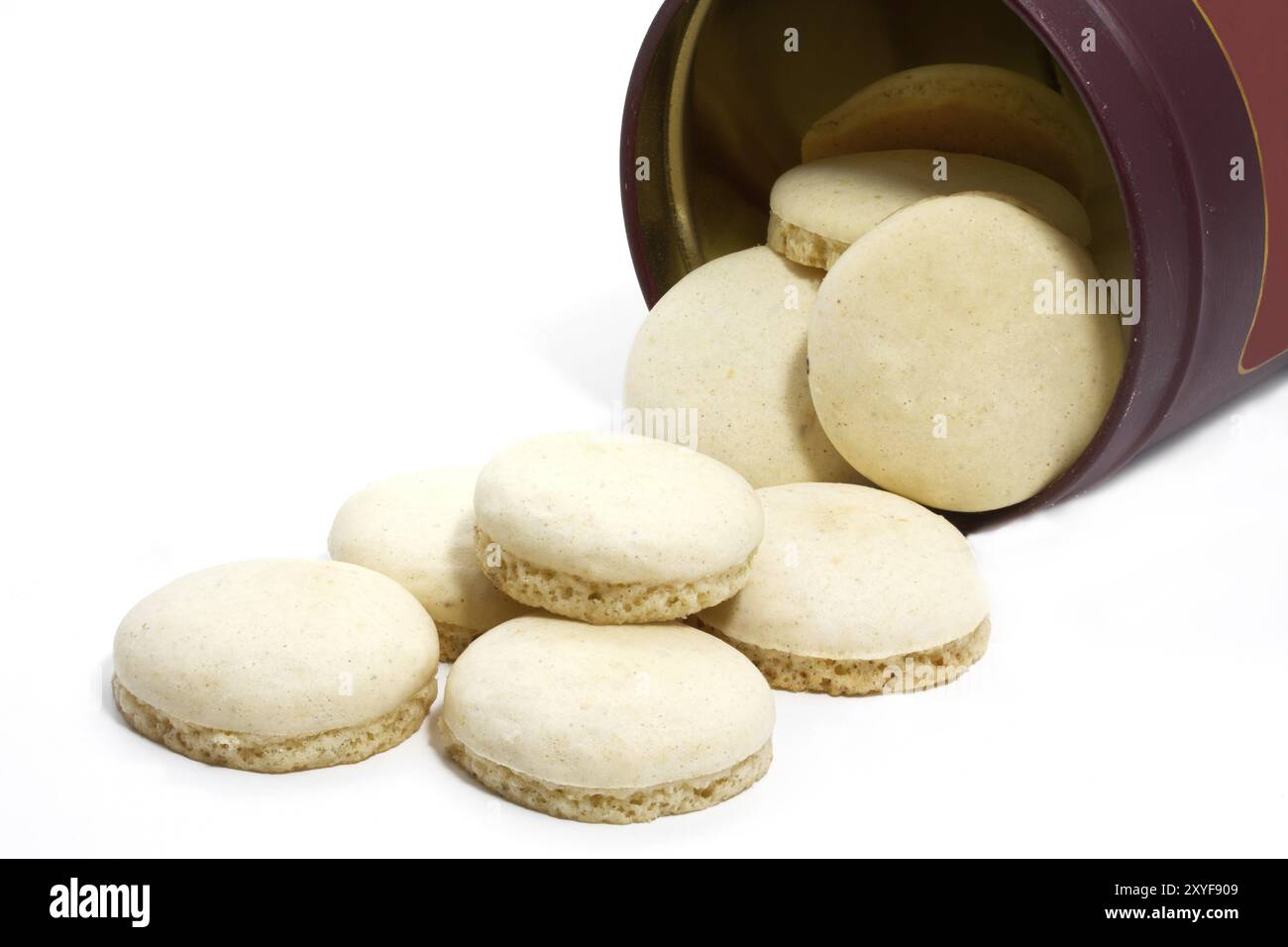 Aniseed biscuits, close-up, on white background Stock Photo - Alamy