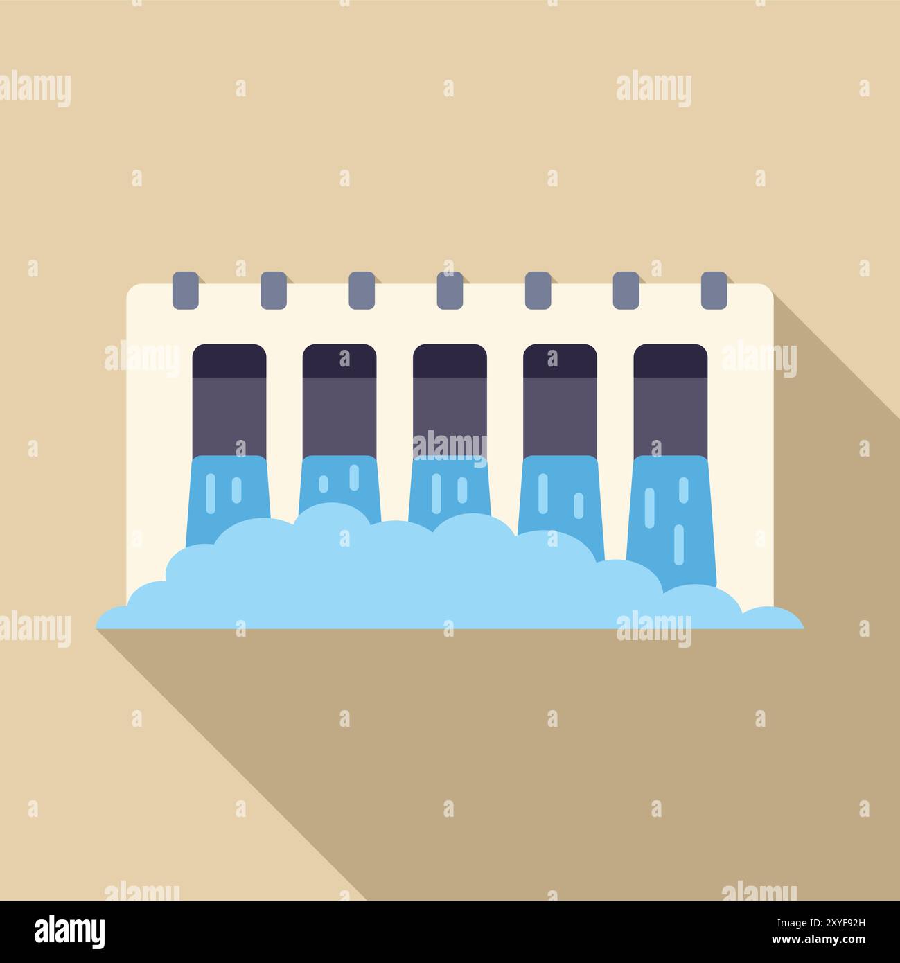 Water is generating electricity by being released from the reservoir of ...