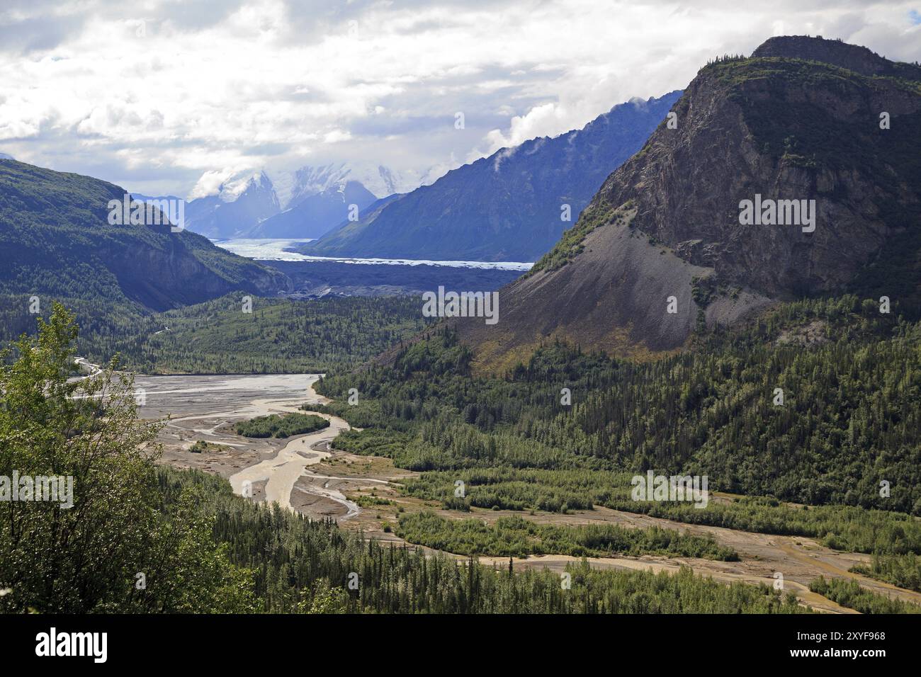 River landscape in Alaska with the Matanuska Glacier Stock Photo - Alamy