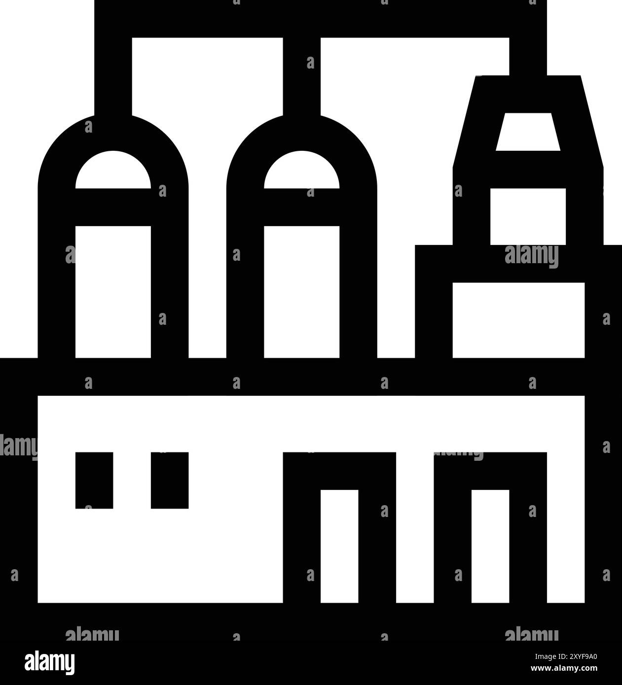 Gas processing plant icon Stock Vector Images - Alamy