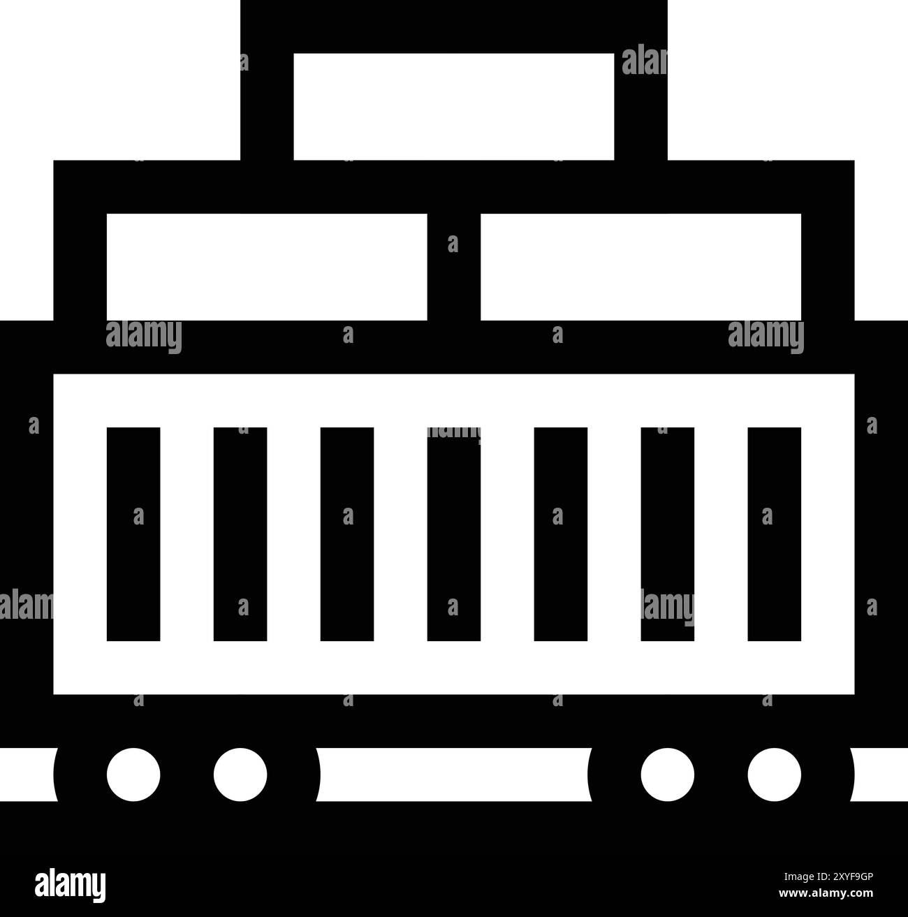 Cargo Train Vector Icon Design Illustration Stock Vector Image & Art ...