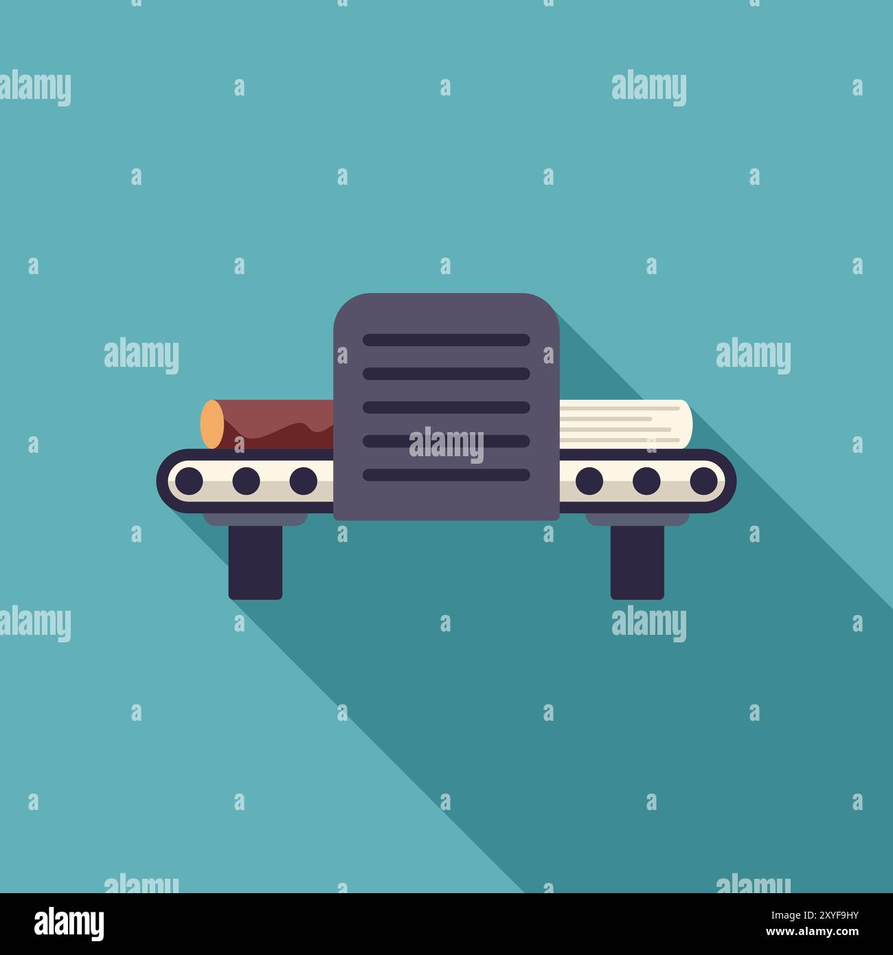 Log building process Stock Vector Images - Alamy