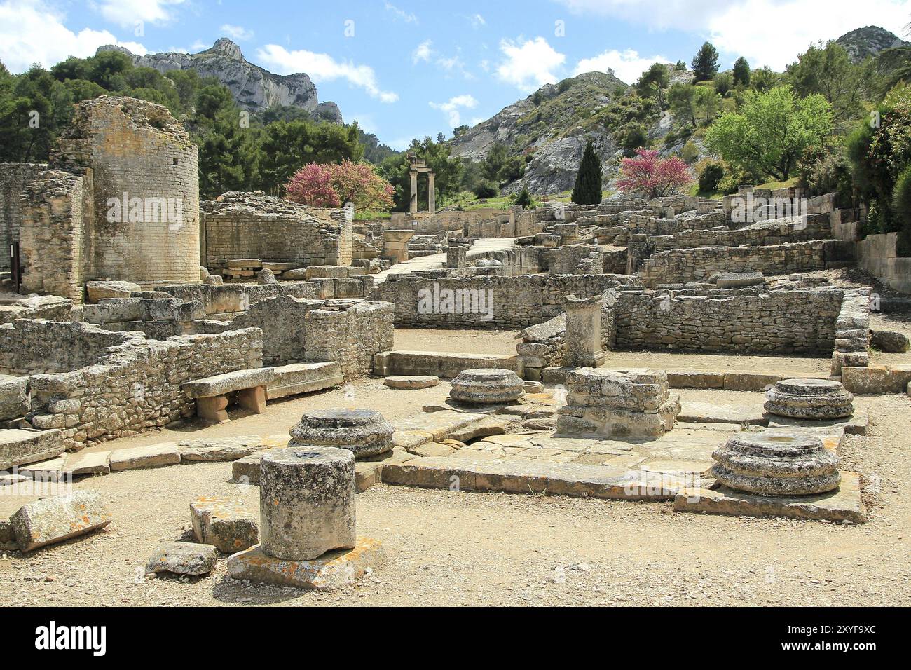 Field of ruins, general view, Glanum Stock Photo - Alamy