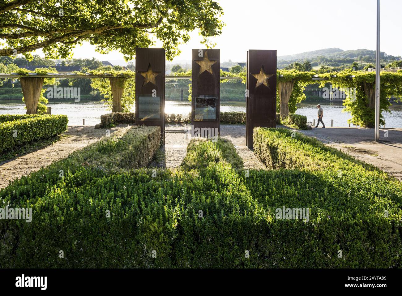 Schengen luxembourg agreement monument hi-res stock photography and ...