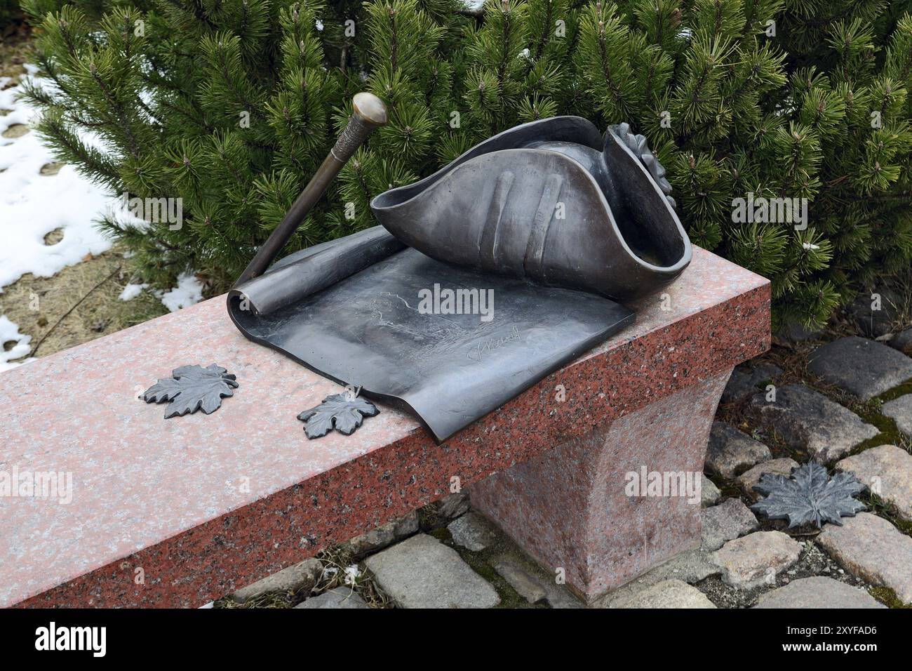 Bench Kant with his hat, cane, and the manuscript. Museum of the World ...