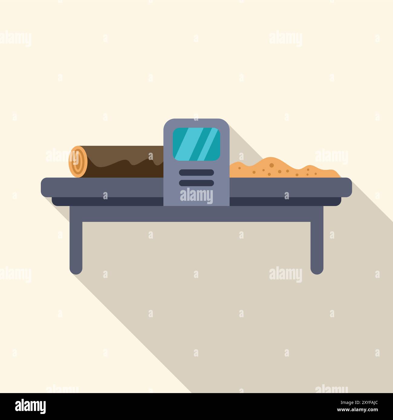 This illustration showcases the process of wood transformation from raw ...