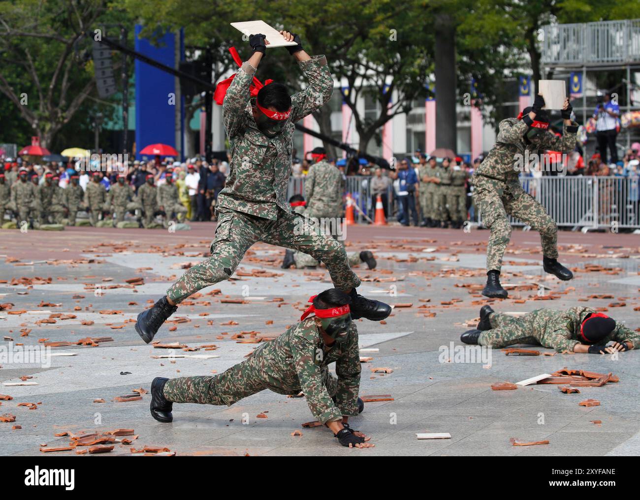 Kuala Lumpur, Malaysia. 29th Aug, 2024. Malaysian soldiers perform ...