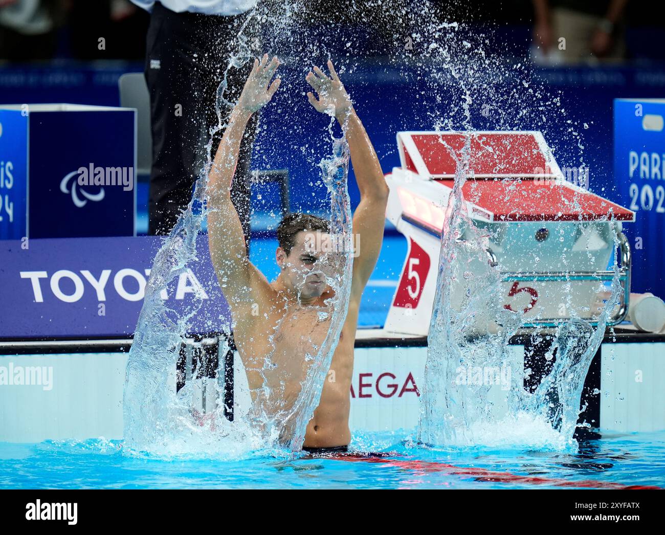 France's Ugo Didier celebrates winning the Men's 400m Freestyle - S9 ...