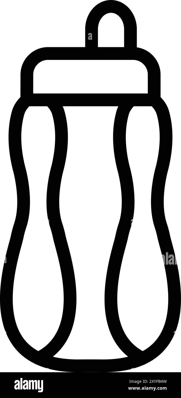 Simple vector illustration bottle Black and White Stock Photos & Images ...