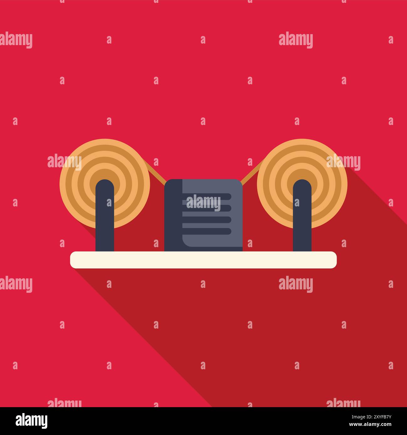 Illustration of an electric transformer converting high voltage power ...