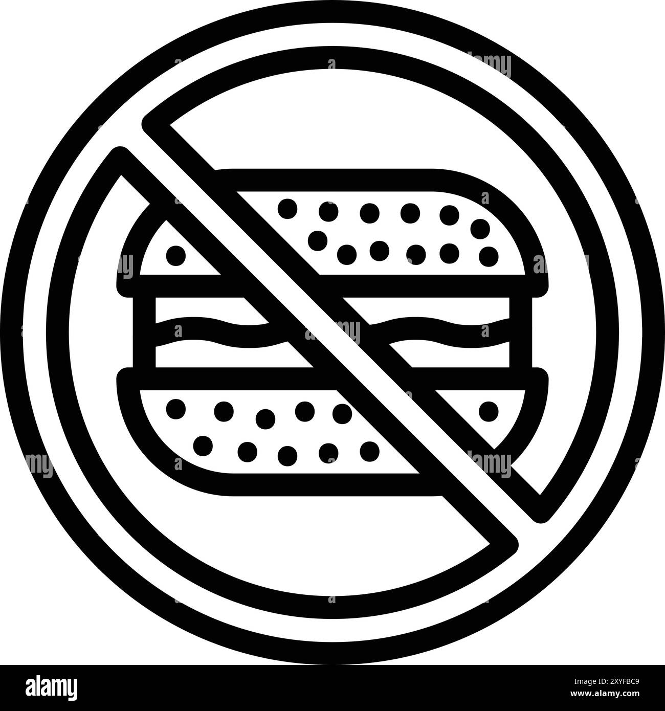 No Food Vector Icon Design Illustration Stock Vector Image & Art - Alamy