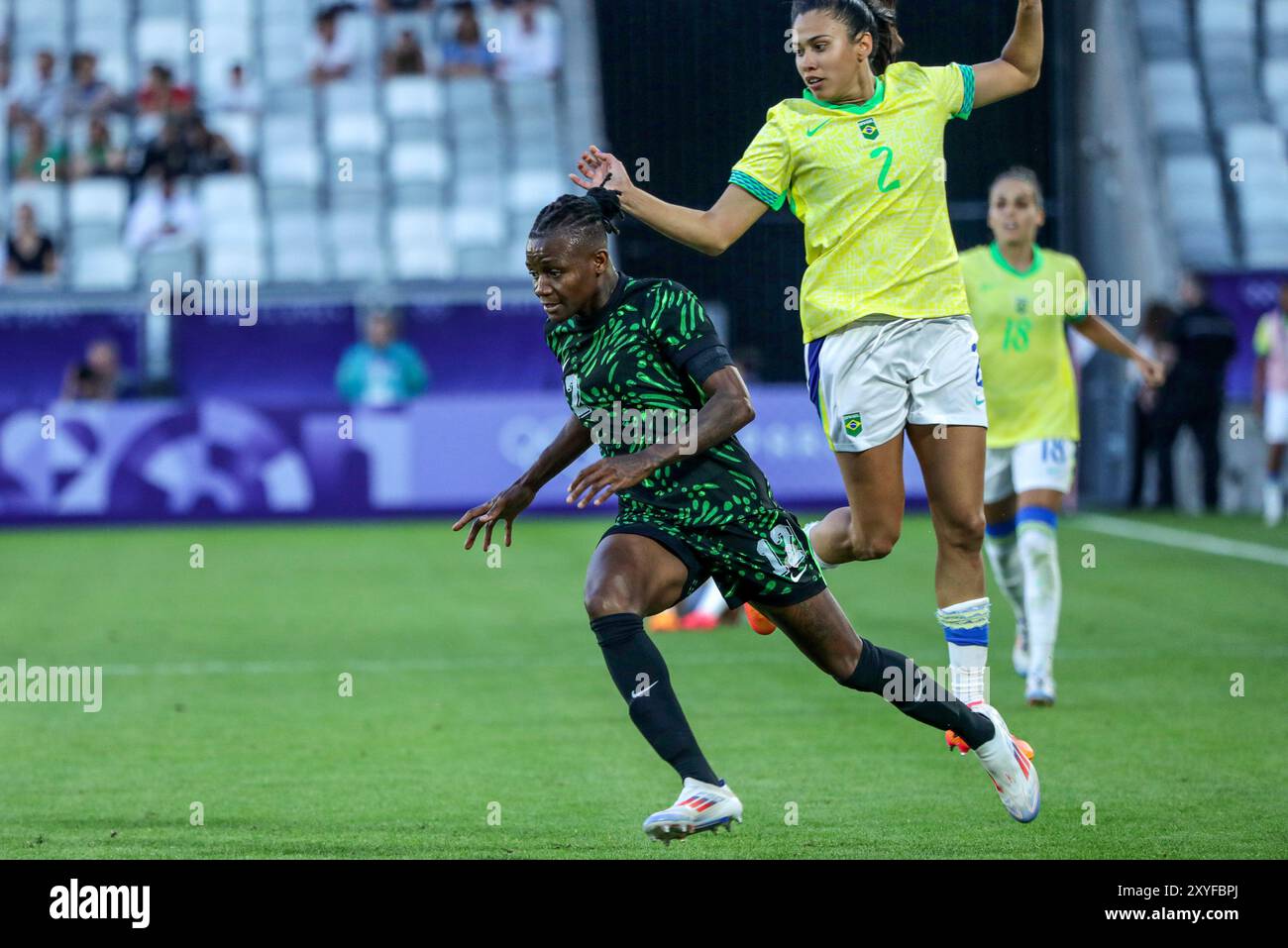 PARIS, FRANCE - JULY 25: Uchenna Kanu of Nigeria and Antonia Silva of ...