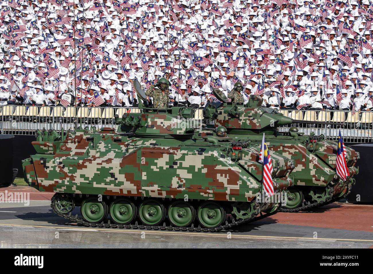 Kuala Lumpur, Malaysia. 29th Aug, 2024. Malaysian soldier salutes ...
