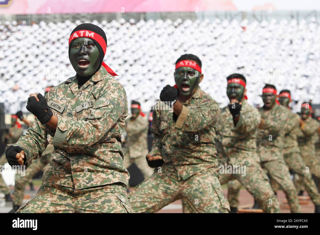 Kuala Lumpur, Malaysia. 29th Aug, 2024. Malaysian soldiers perform ...
