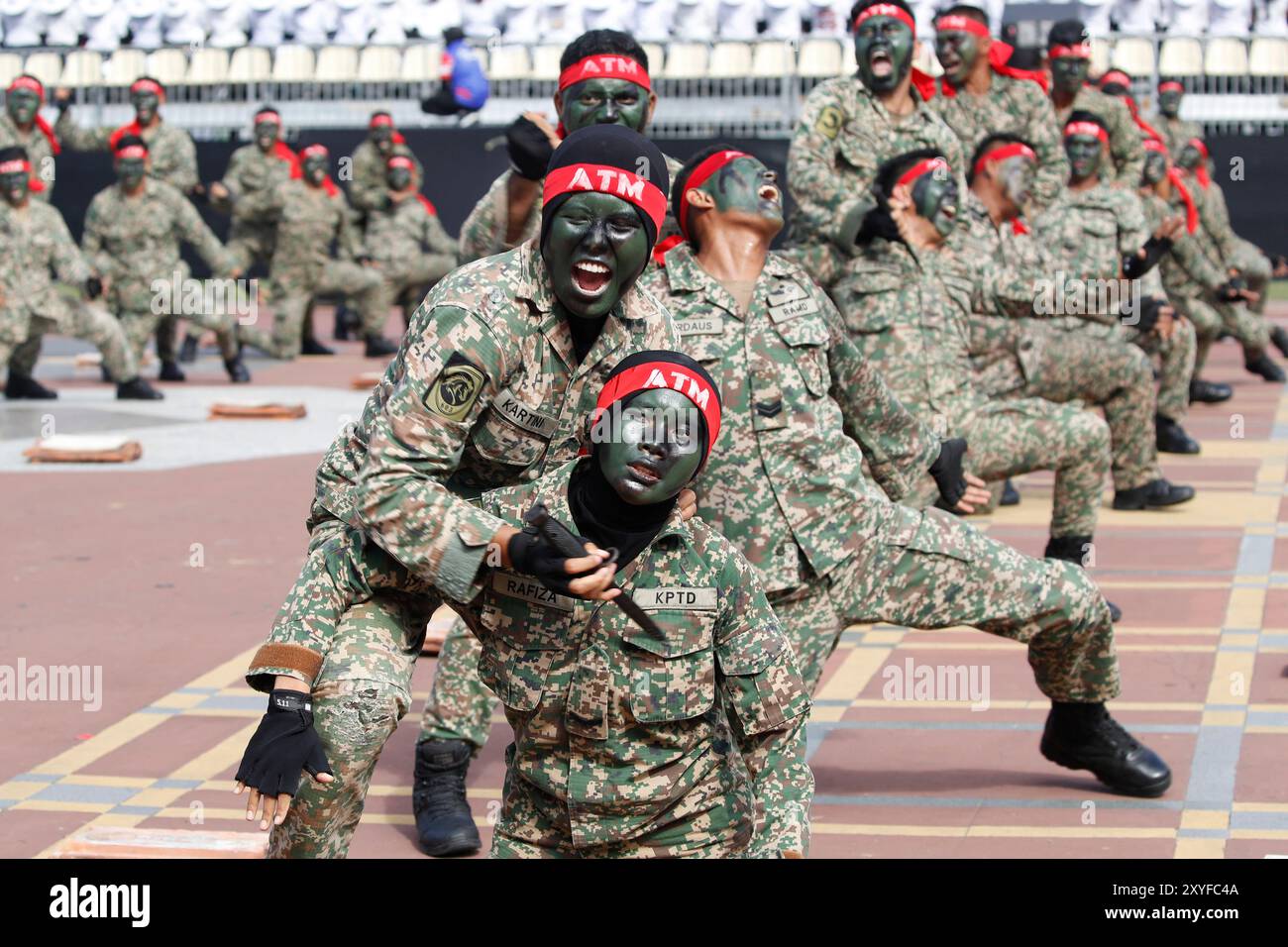 Kuala Lumpur, Malaysia. 29th Aug, 2024. Malaysian soldiers perform ...