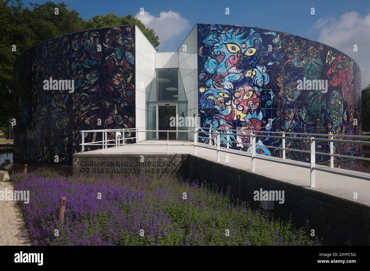 Carl-Henning Pedersen and Else Alflets museum with ceramic tiles ...