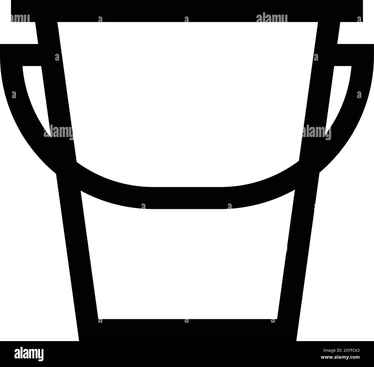 Bucket icon isolated sign Black and White Stock Photos & Images - Alamy