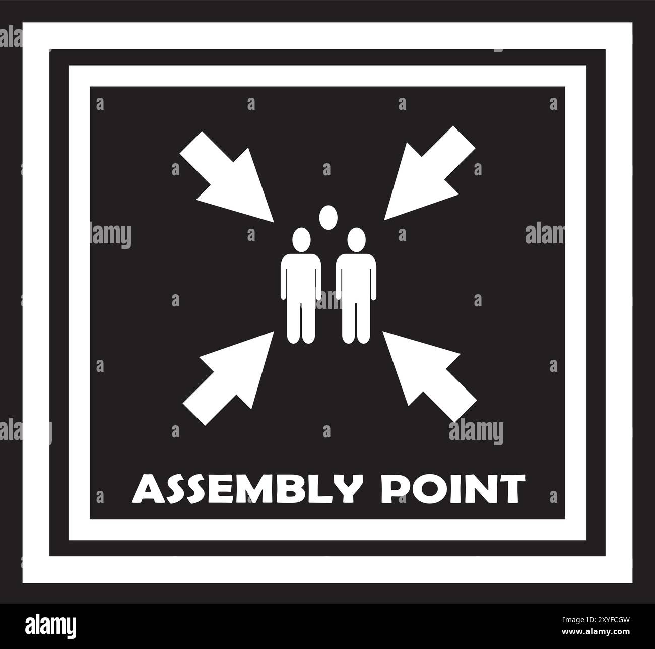 Assembly Point Icon. Evacuation Plan illustration Stock Vector Image ...