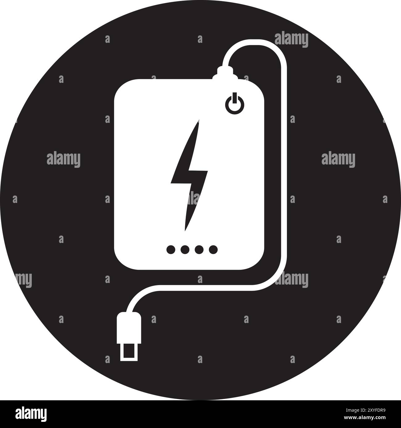 power bank icon illustration, portable charging device Stock Vector ...