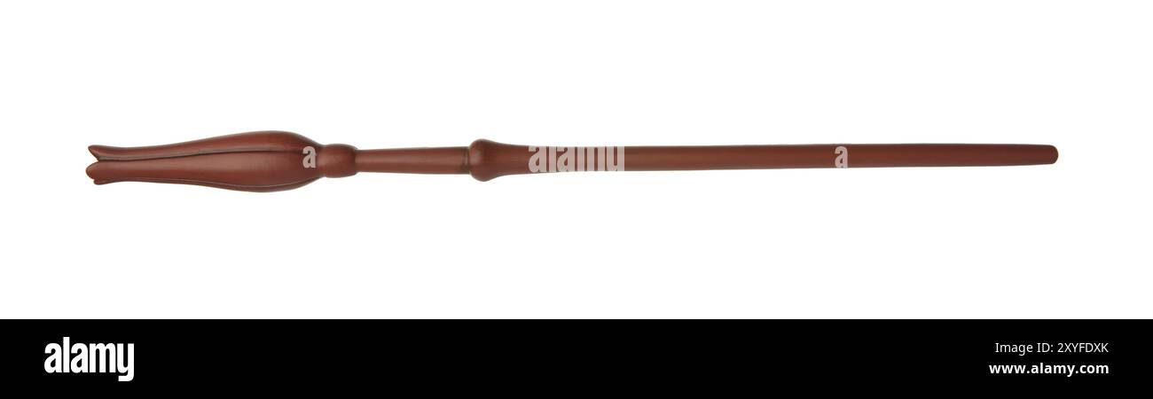 One old magic wand isolated on white Stock Photo - Alamy
