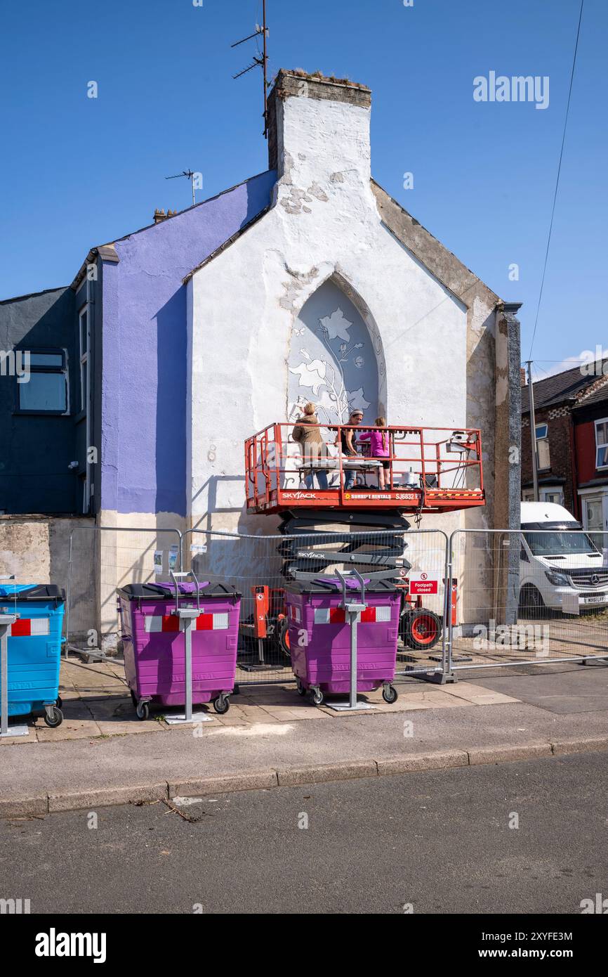 Kirkdale, Liverpool, UK, Flower Street Project 29th August 2024. The ...
