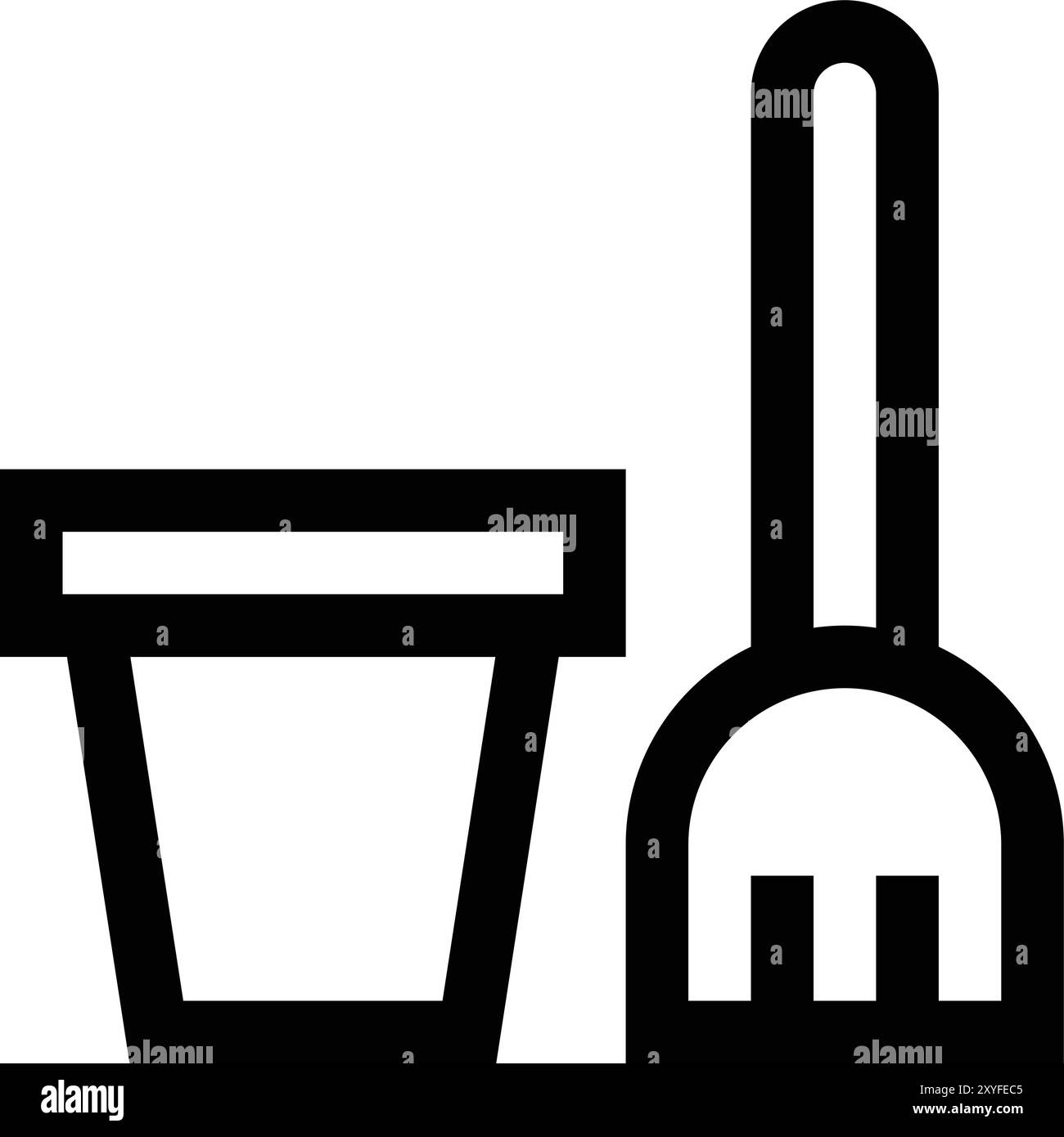 Cleaning tool illustration vector Black and White Stock Photos & Images ...