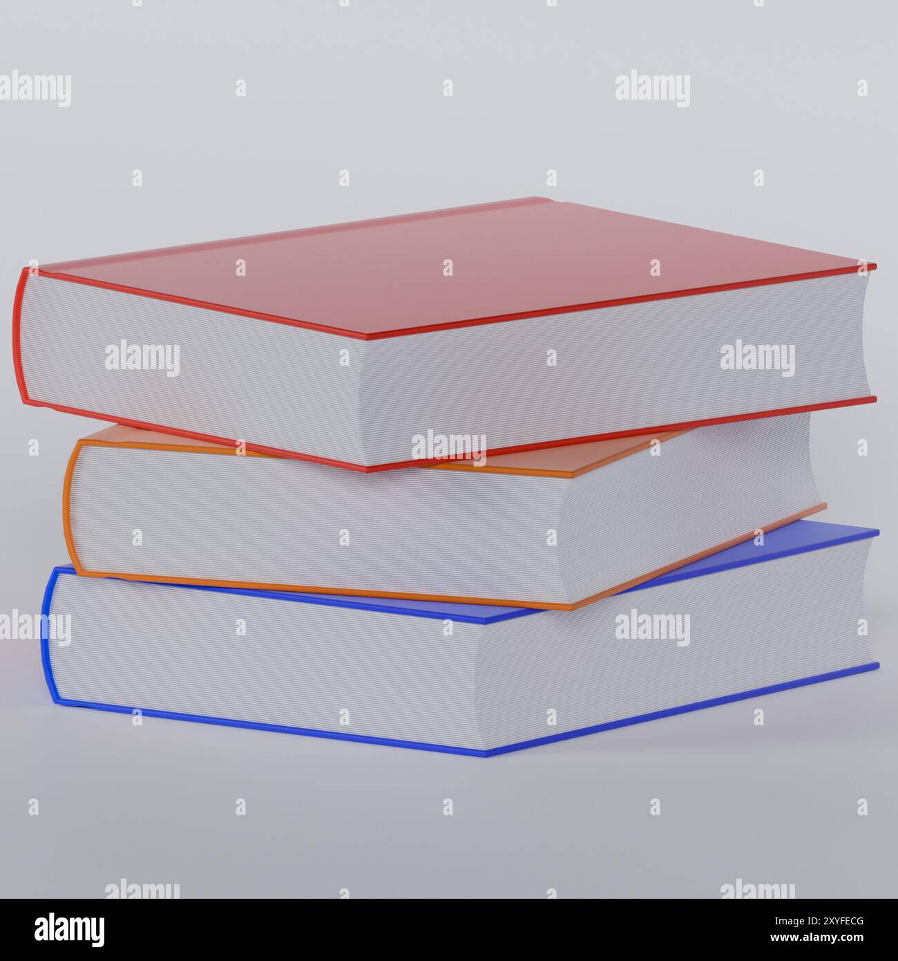 Stack of books in different colors Stock Photo - Alamy