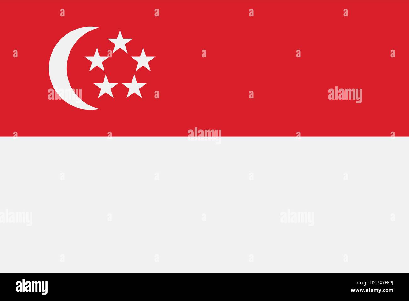 Singapore flag vector illustration Stock Vector Image & Art - Alamy