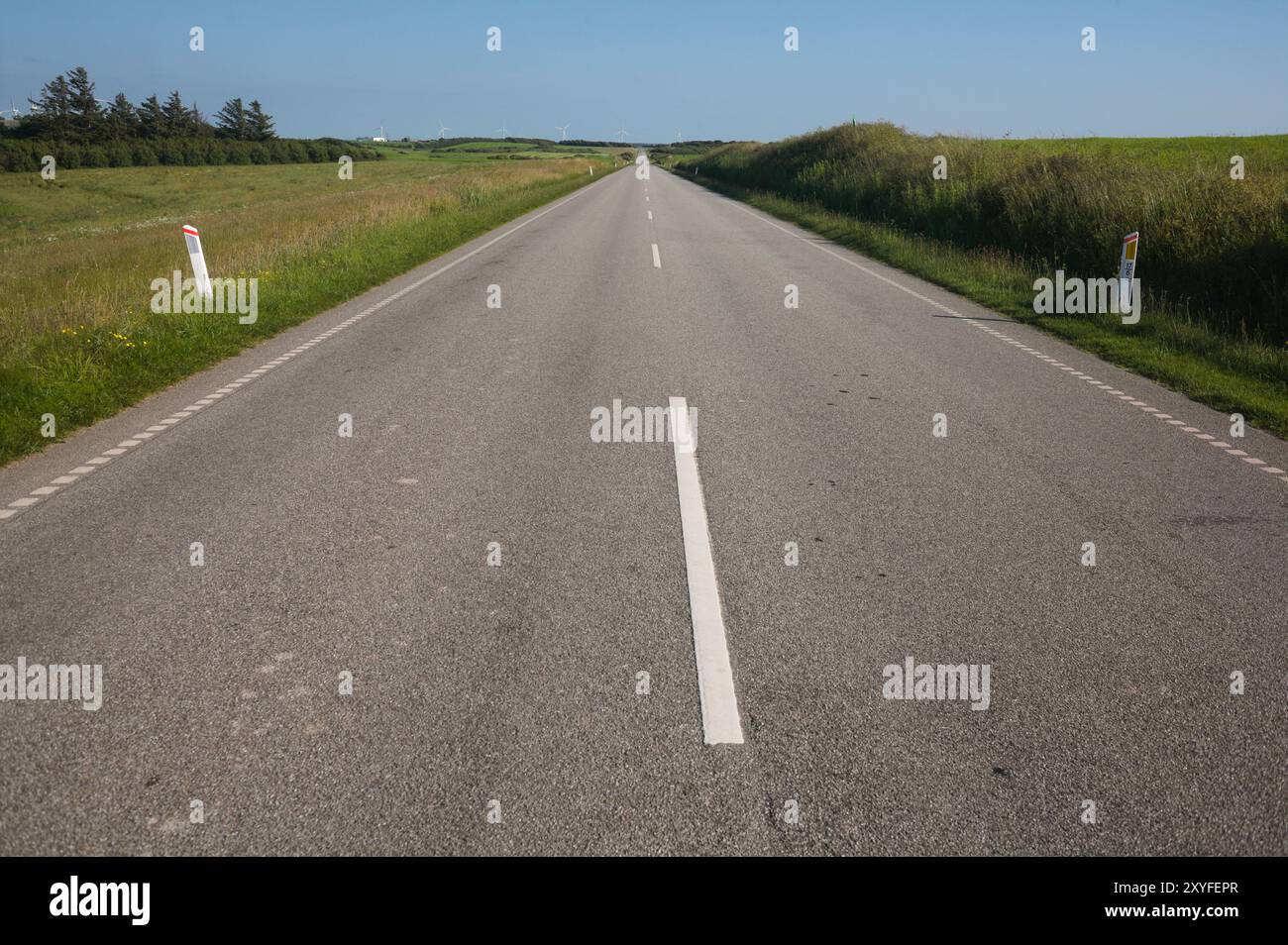 Road 181, West coast of Jutland road in Denmark near Lemvig Stock Photo ...